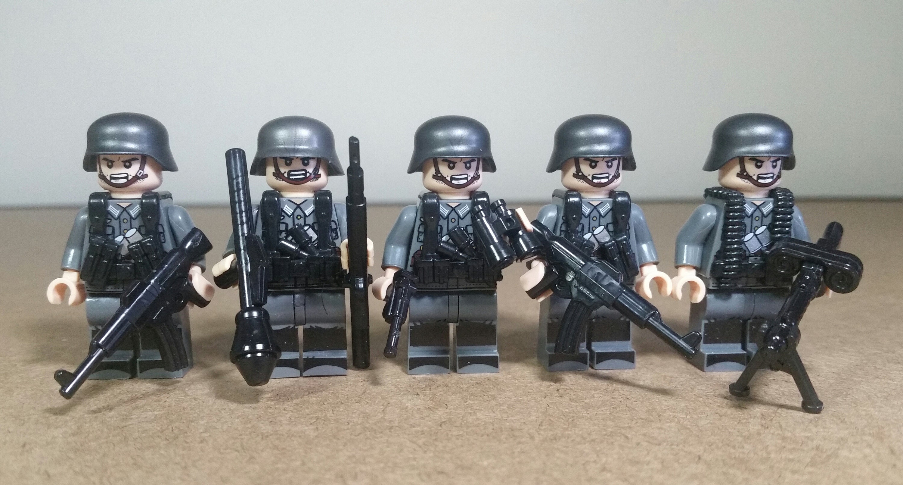 WW2 Custom Building Blocks German Infantry Mini Figure Set of - Etsy ...