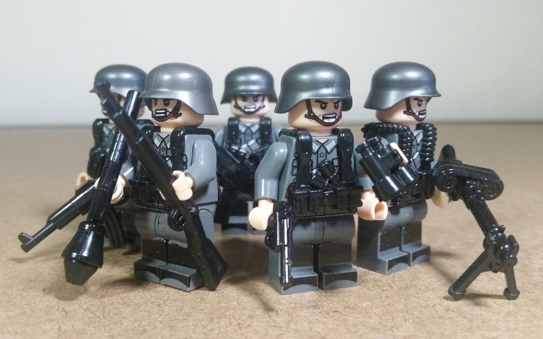 WW2 Custom Building Blocks German Infantry Mini Figure Set of 5. - Etsy ...