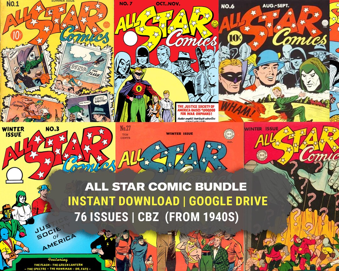 All Star Comics 1940 Vintage Comic Books Digital PDF - Etsy