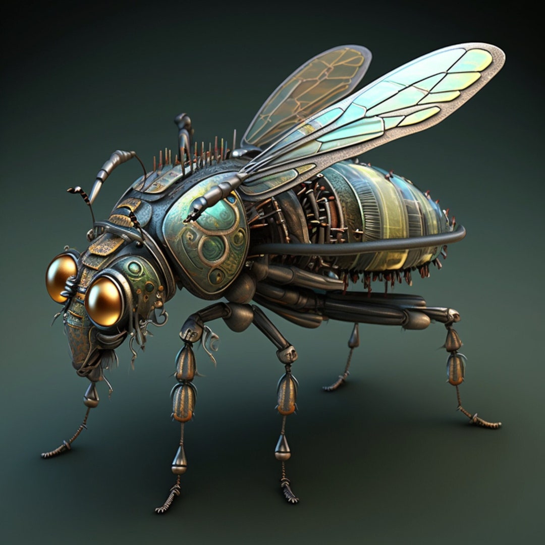 Mechanical Fly, Mechanical Fly, Robot Fly, AI Design, AI Art - Etsy