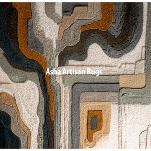Handmade Abstract Area Rug 8x10: Modern Ethnic Design - Etsy