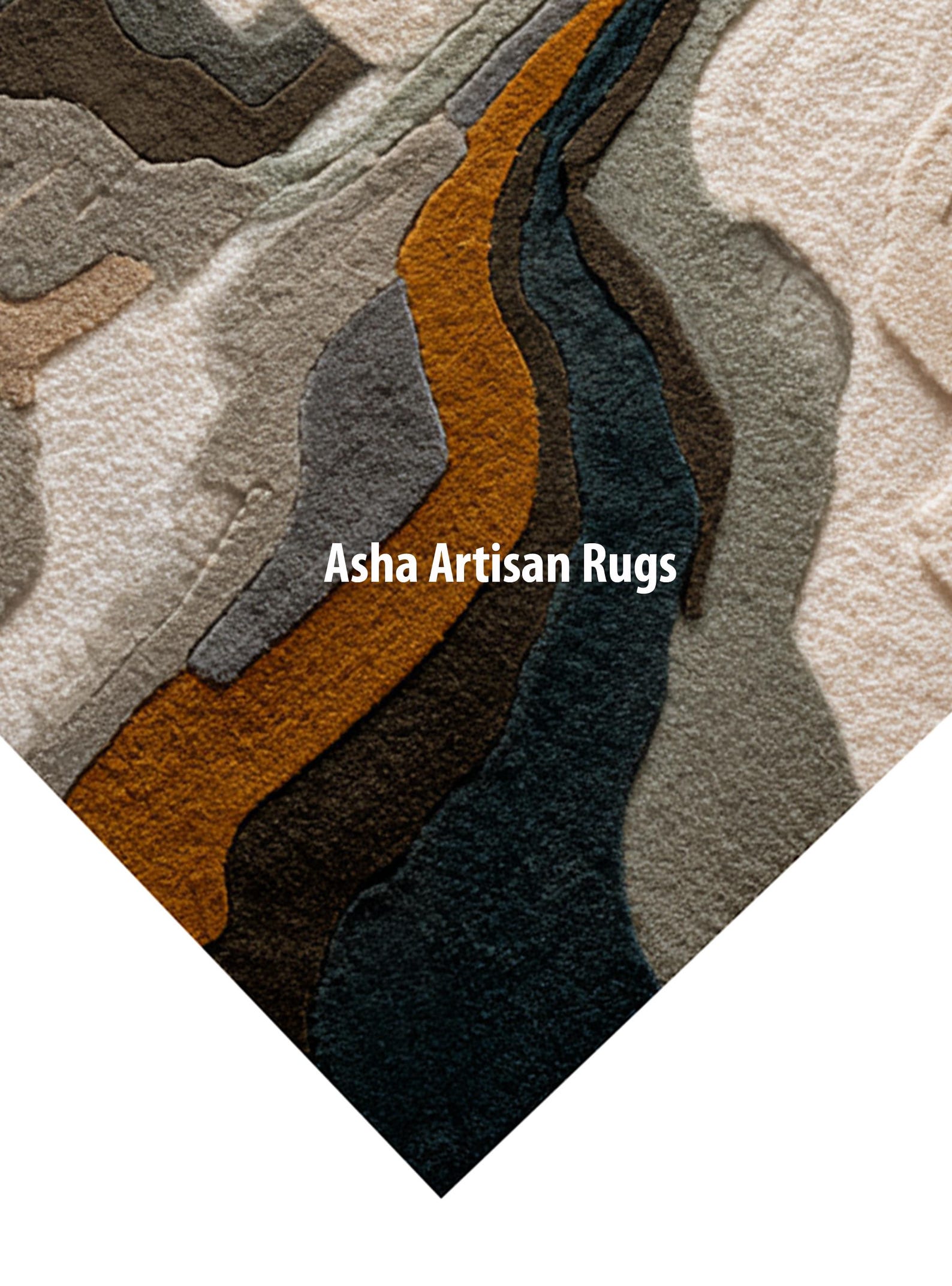 Handmade Abstract Area Rug 8x10: Modern Ethnic Design - Etsy