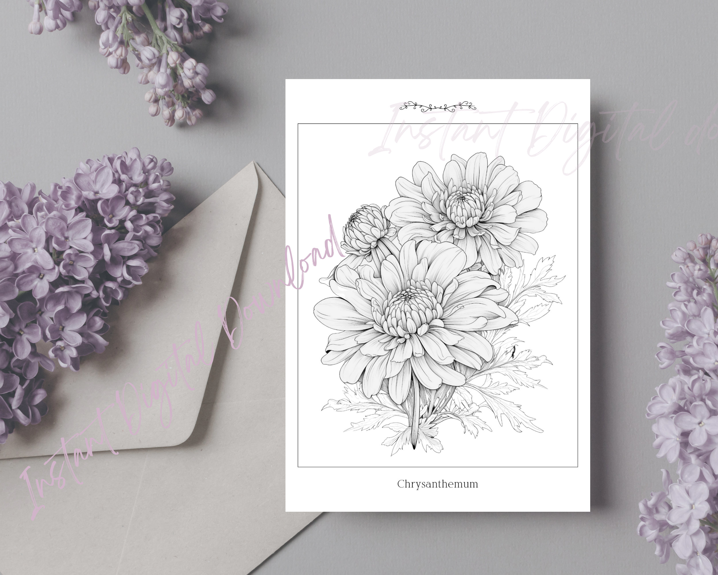 Vintage Flowers Coloring Pages Collection 1, Realistic Florals ...