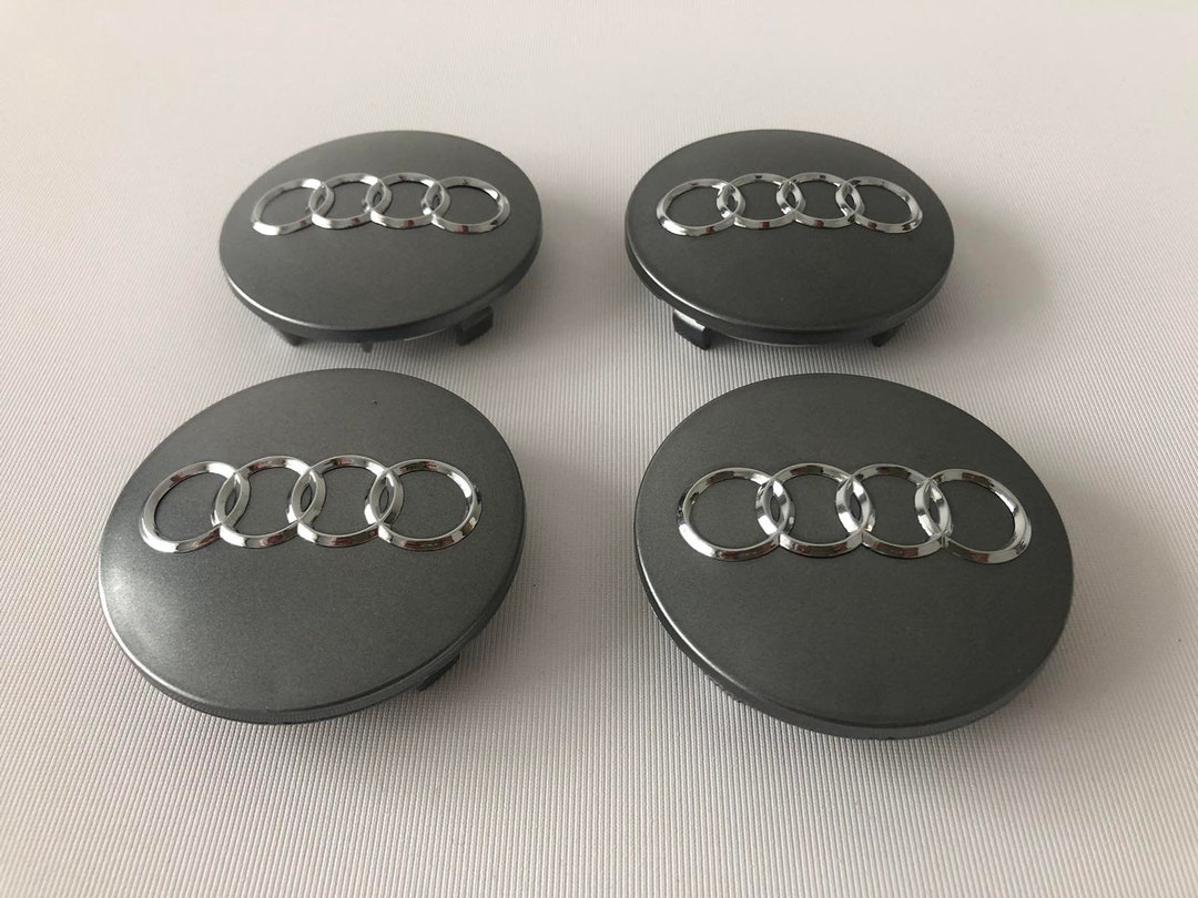 4 Pcs set Wheel Center Hub Caps 68 Mm 2.68 Inch for Audi Gray Glossy ...