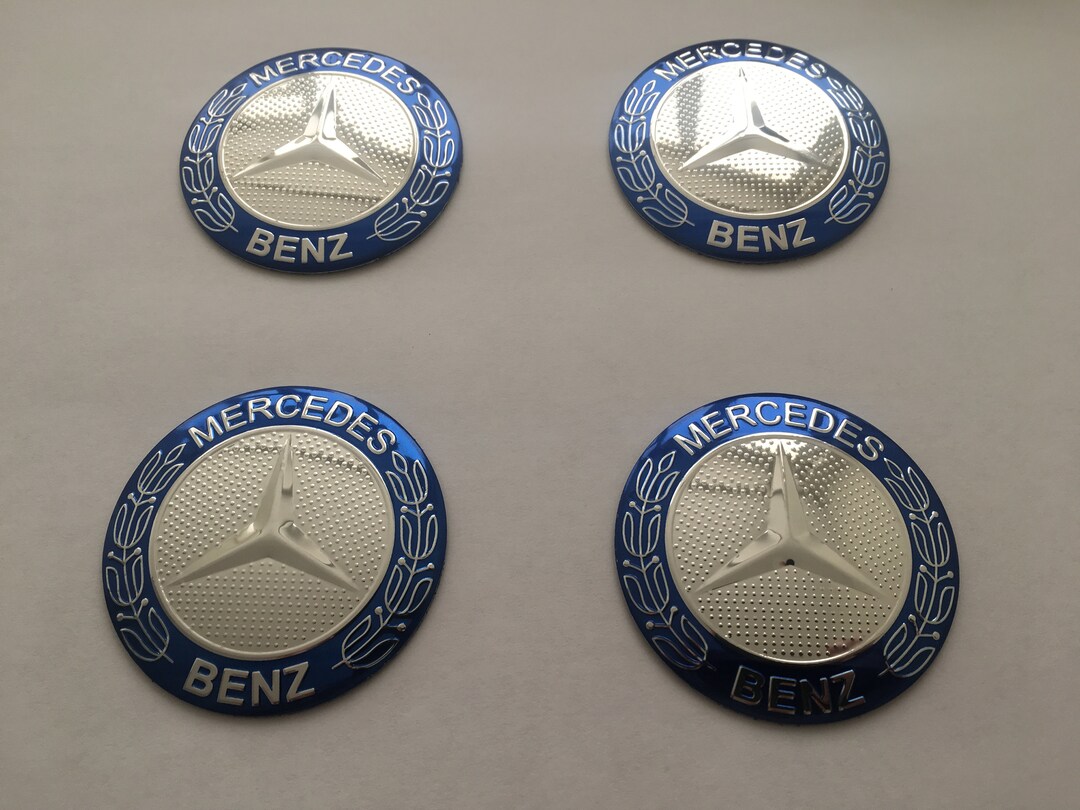 4 Pcs Set Wheel Center Hub Caps Stickers 56 Mm 2.20 Inch for Mercedes ...