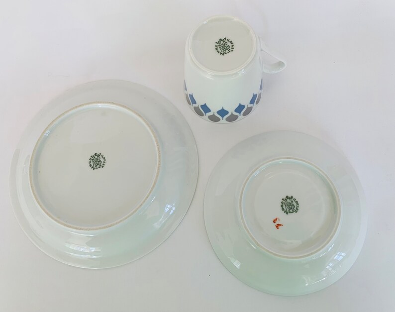 Lyngby Danild Denmark. Tea Cup Trio With Saucer and Plate. Made by ...