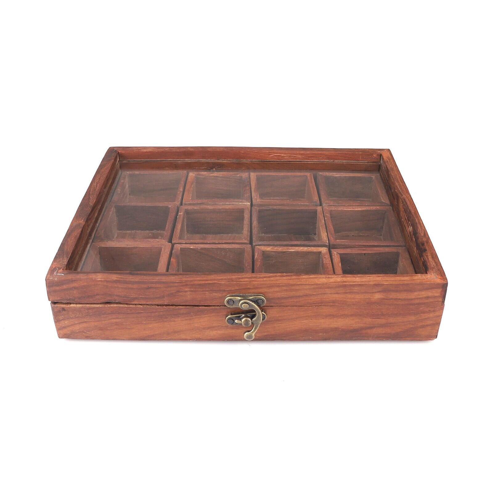 Spice Box With 1 Spoon sheesham Wood Spice Box for Kitchen/masala Box ...