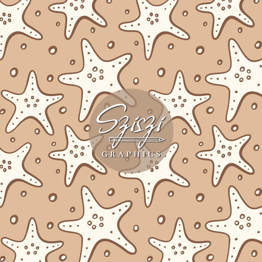 Starfish Seamless Pattern Neutral Summer Seamless File Coastal Seamless ...