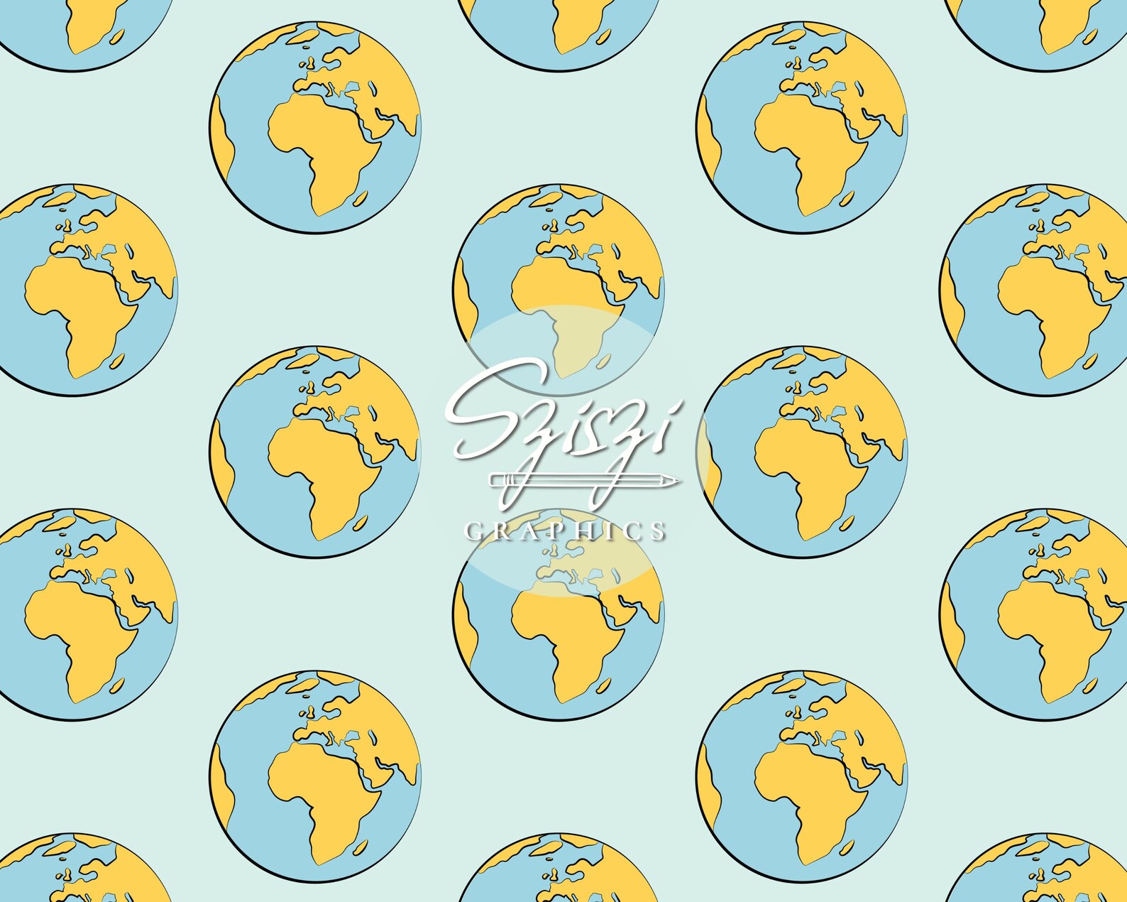 Earth Globe Seamless File World Map Planet Seamless Pattern - Etsy