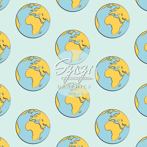 World Map Seamless Pattern - Etsy