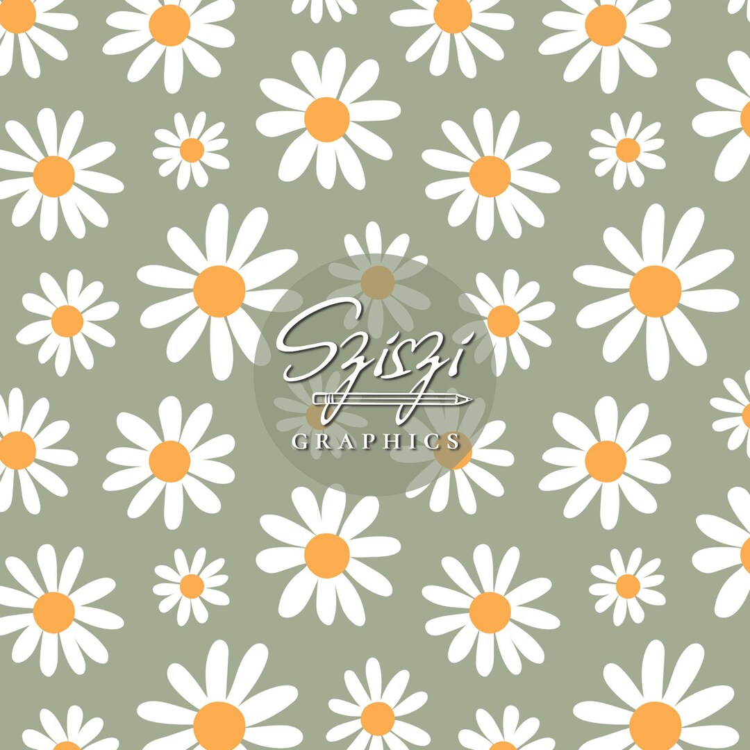 Boho Daisy Seamless Pattern Floral Seamless File Groovy Daisies ...
