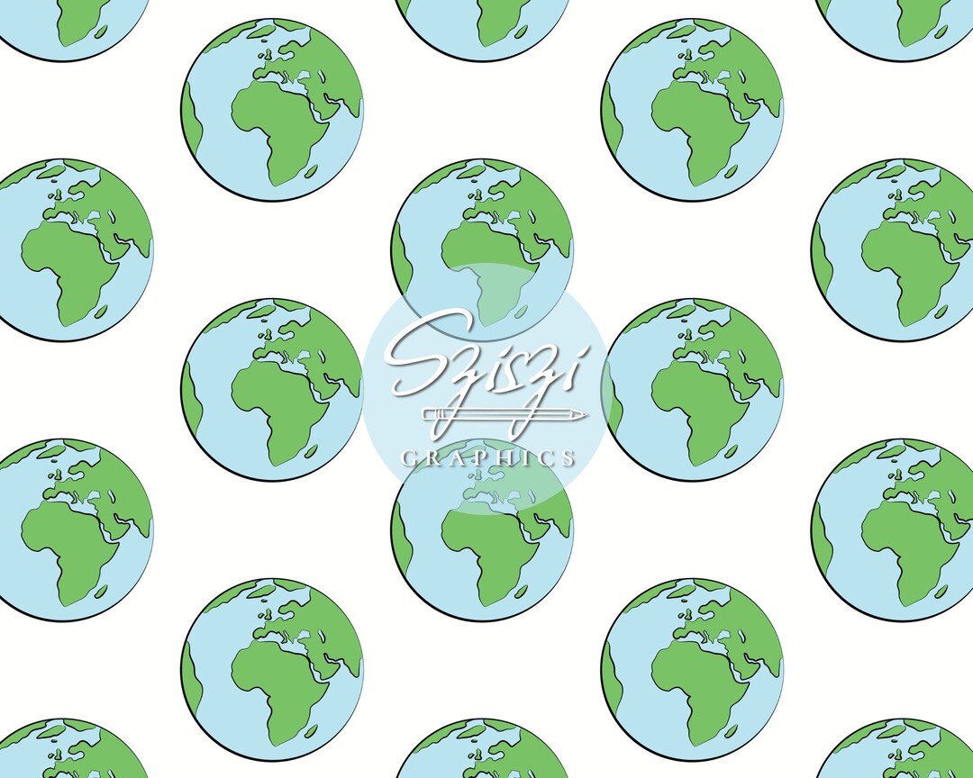 Earth Globe Seamless File World Map Planet Seamless Pattern Environment ...