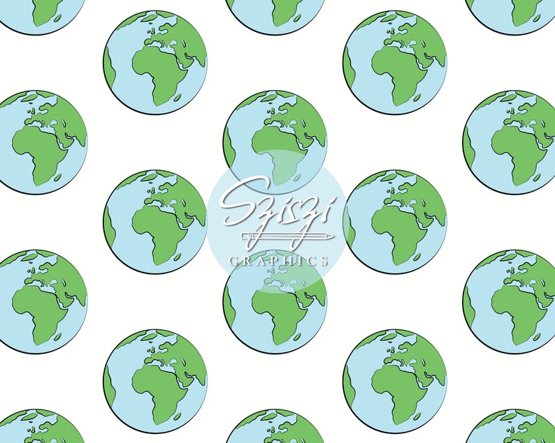 Earth Globe Seamless File World Map Planet Seamless Pattern Environment ...