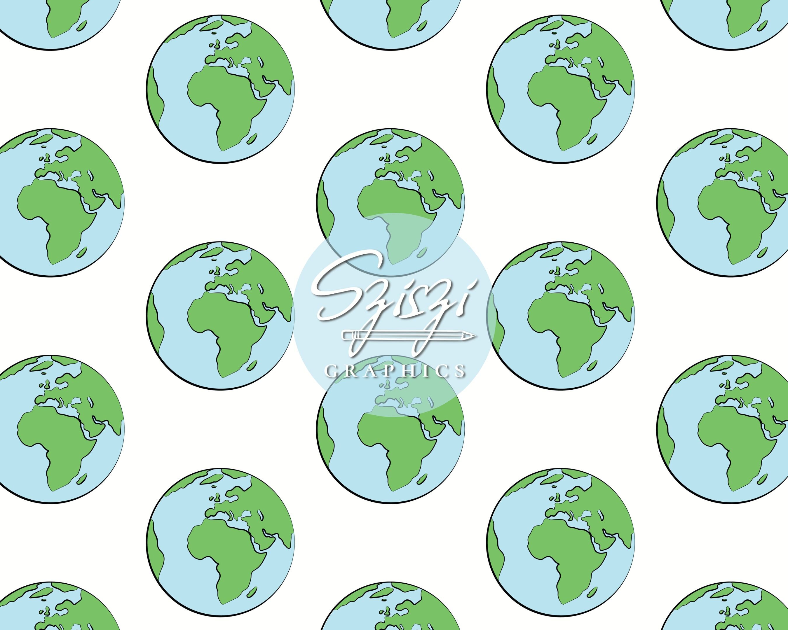 Earth Globe Seamless File World Map Planet Seamless Pattern Environment ...