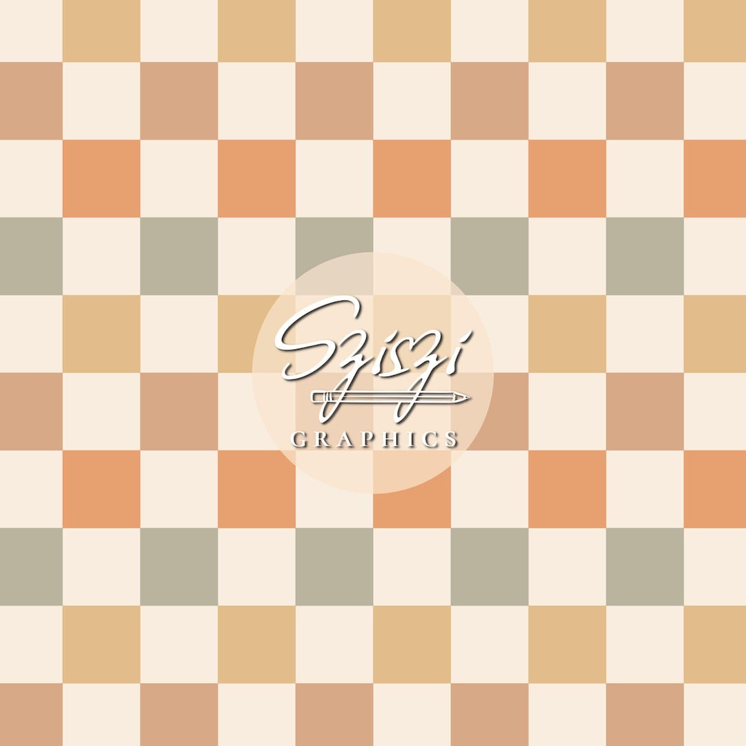 Boho Checker Seamless Pattern Warm Neutral Fall Colors Coordinate ...