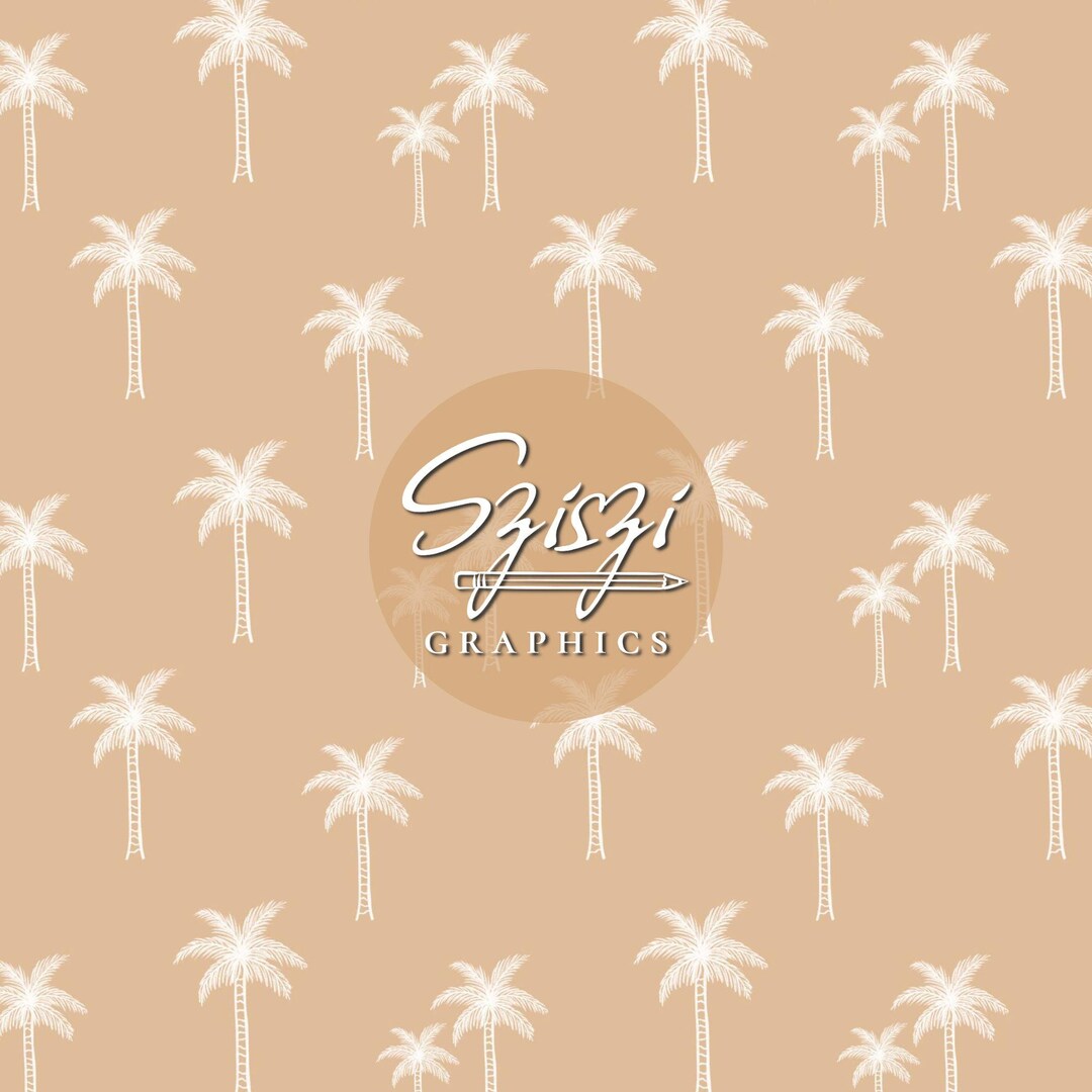 Neutral Palm Tree Seamless Pattern Tropical Seamless Boho Beach Boy ...