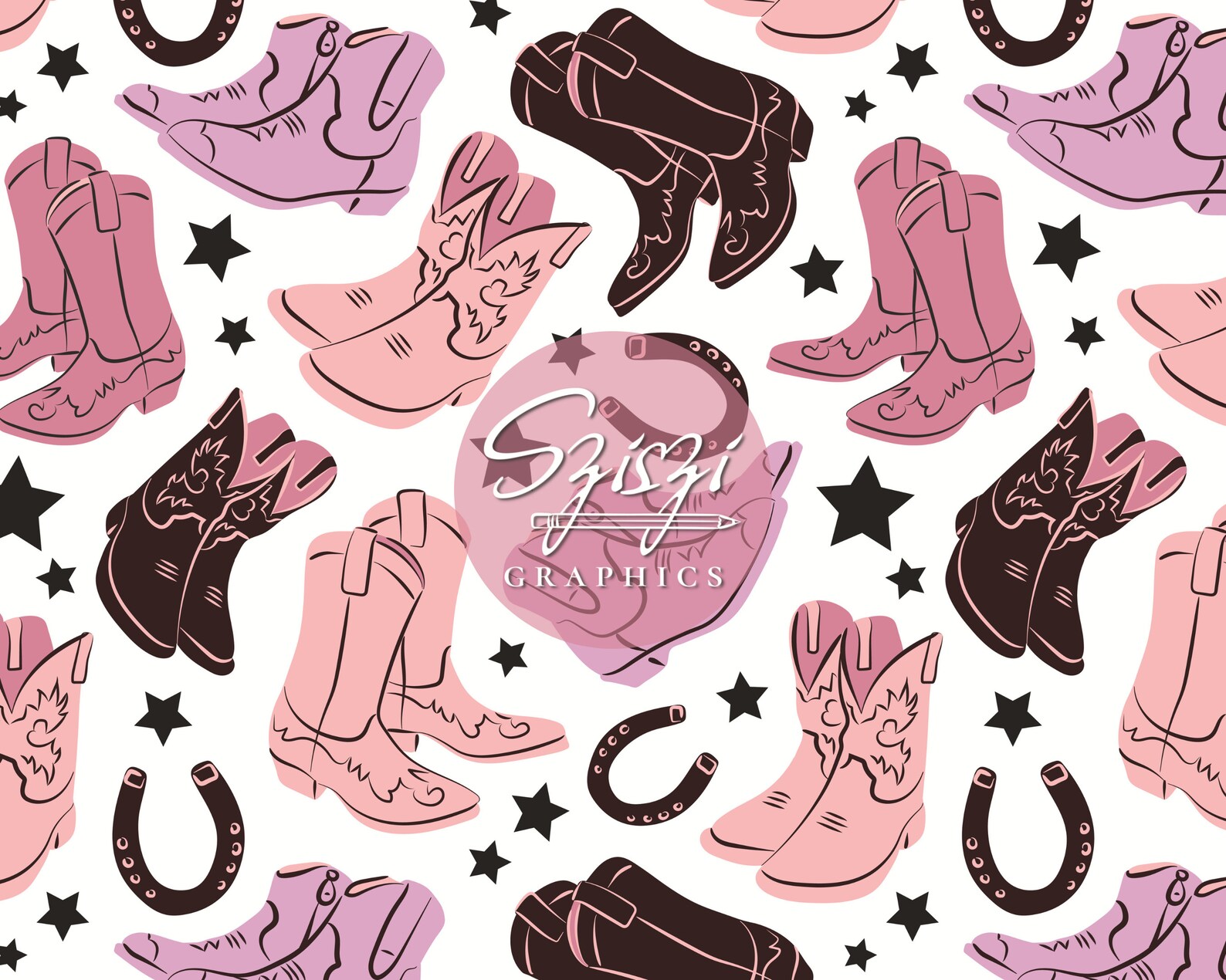 Cowboy Boots Seamless Pattern Western Pattern Cowgirl Seamless Rodeo ...
