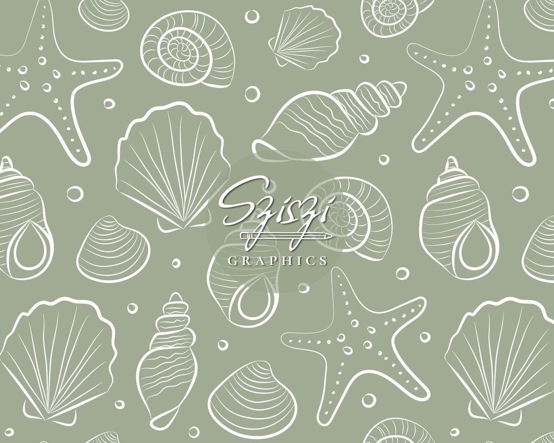 Sea Shells Seamless Pattern Beach Seamless File Mermaid Pattern Boho ...