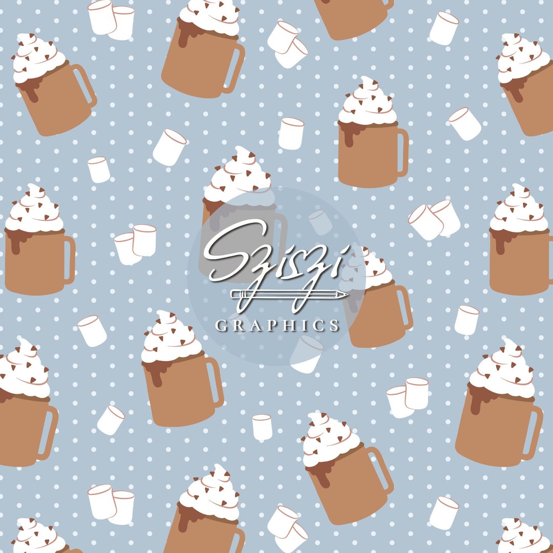 Hot Cocoa Seamless Pattern Hot Chocolate Seamless Christmas Sweets ...