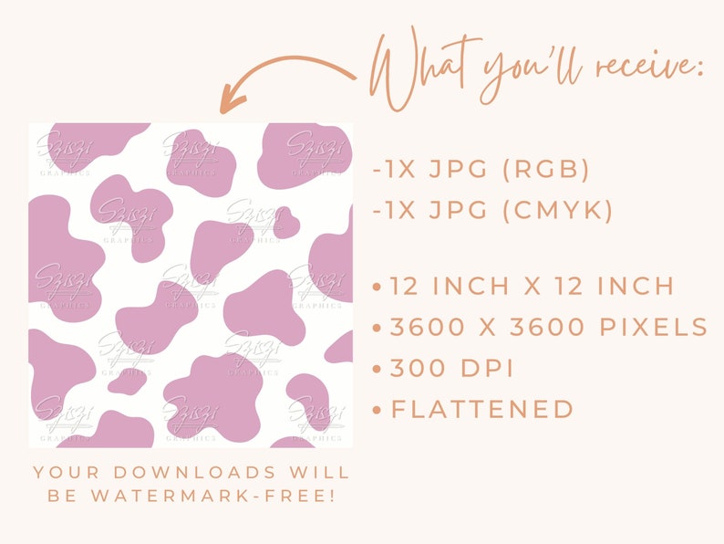 Purple Cow Print Cow Seamless File Cow Seamless Pattern - Etsy