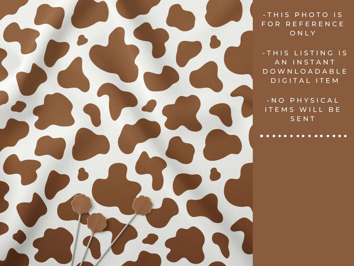 Cow Print Cow Seamless File Cow Seamless Pattern Western Fabric Design ...