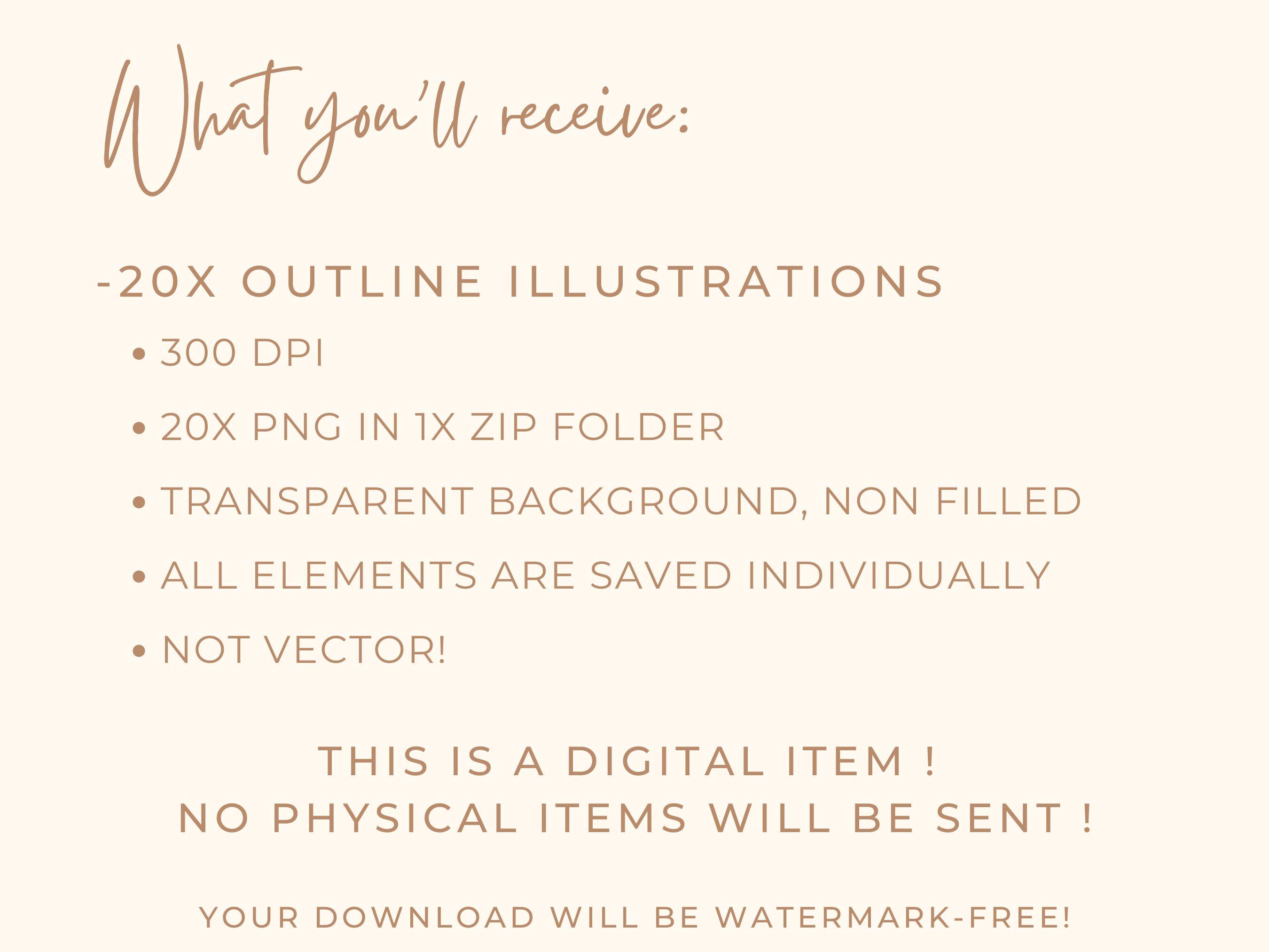 Preppy Clipart 90s Retro Doodle Girly Digital Stamps Teens School PNG ...