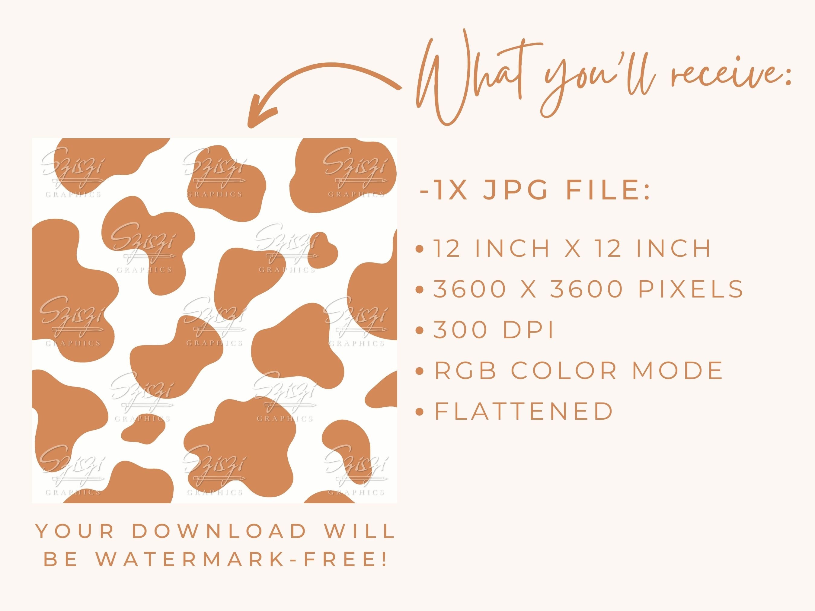 Cow Print Cow Seamless File Cow Seamless Pattern Western Fabric Design ...