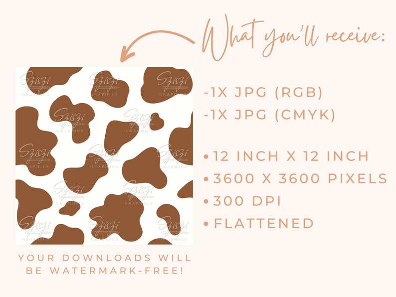 Cow Print Cow Seamless File Cow Seamless Pattern Western Fabric Design ...