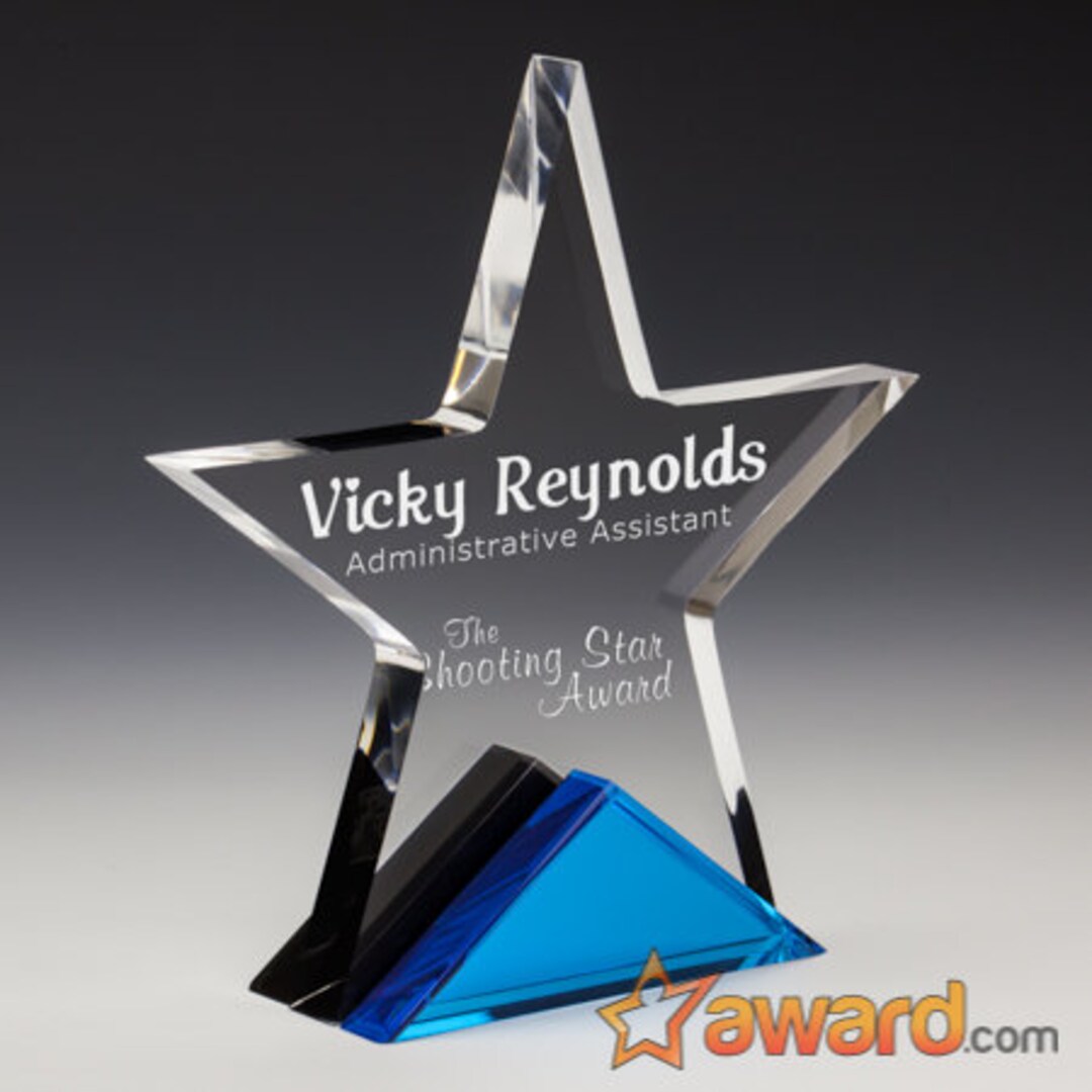 Gold Spectrum Pinnacle Star Award Plaque, Custom Award, Employee ...
