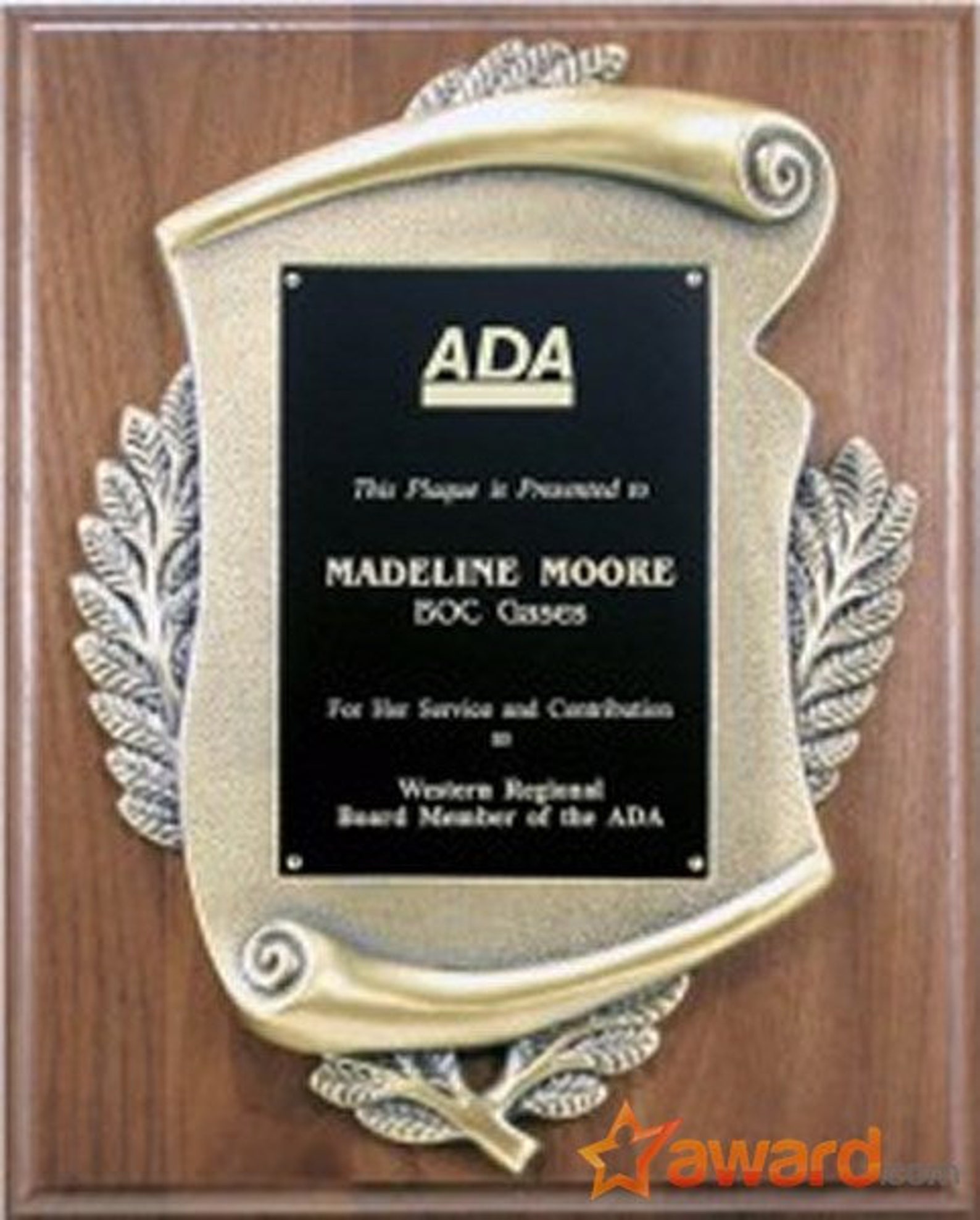 Custom Bronze Metal Scroll Plaque, Custom Award, Employee Recognition ...
