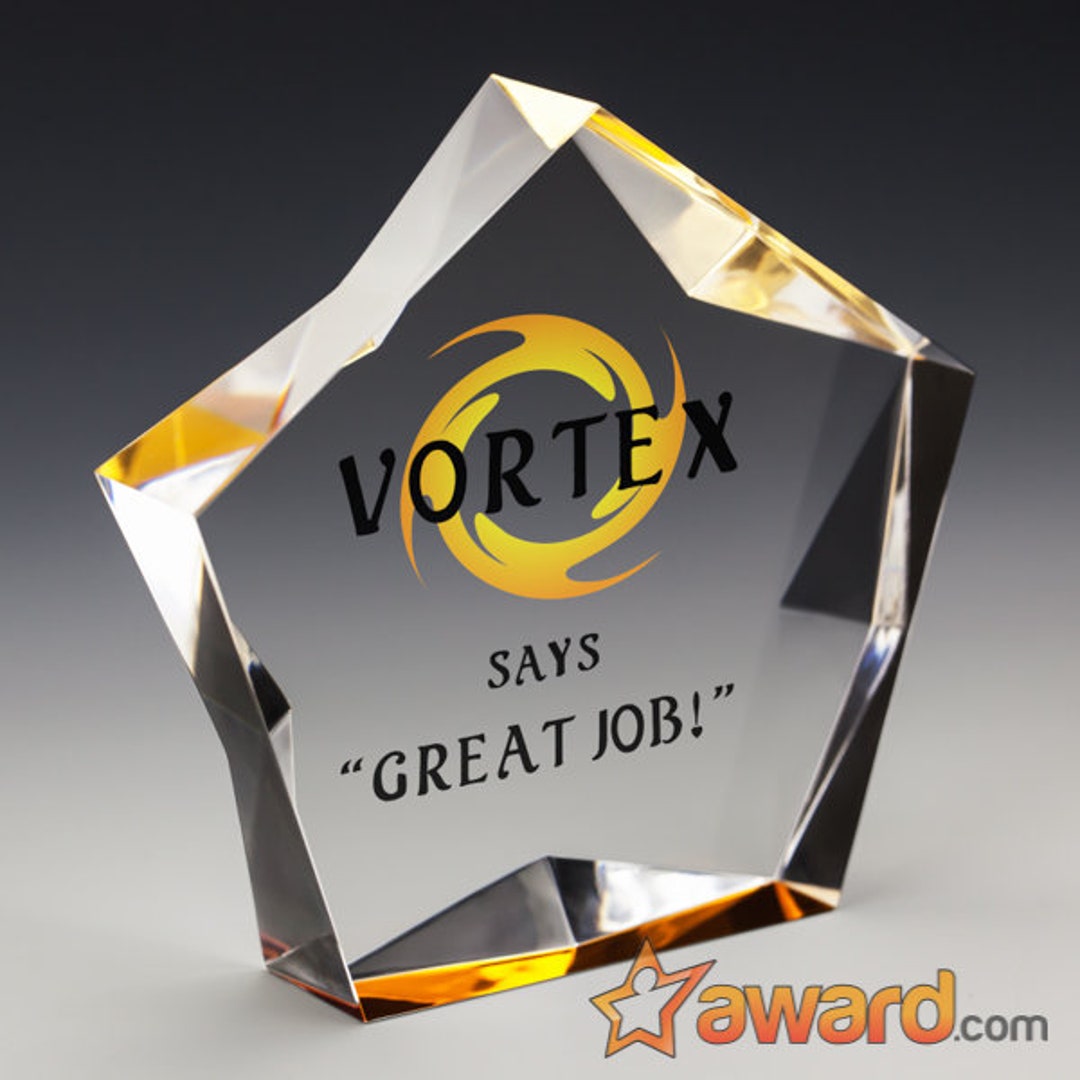 Personalized Star Award Plaque With Full Color, Custom Award, Employee ...