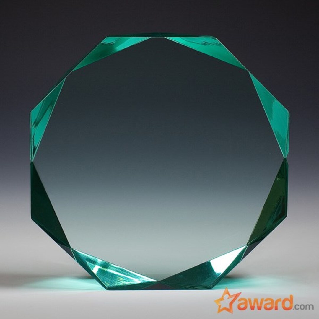 Custom Jade Octagon Award Plaque, Custom Award, Employee Recognition ...