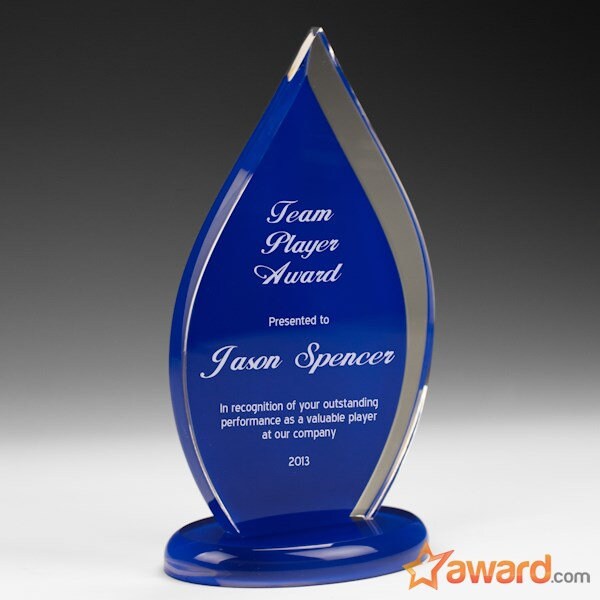 Personalized Black Silk Flame Award Plaque, Custom Award, Employee ...