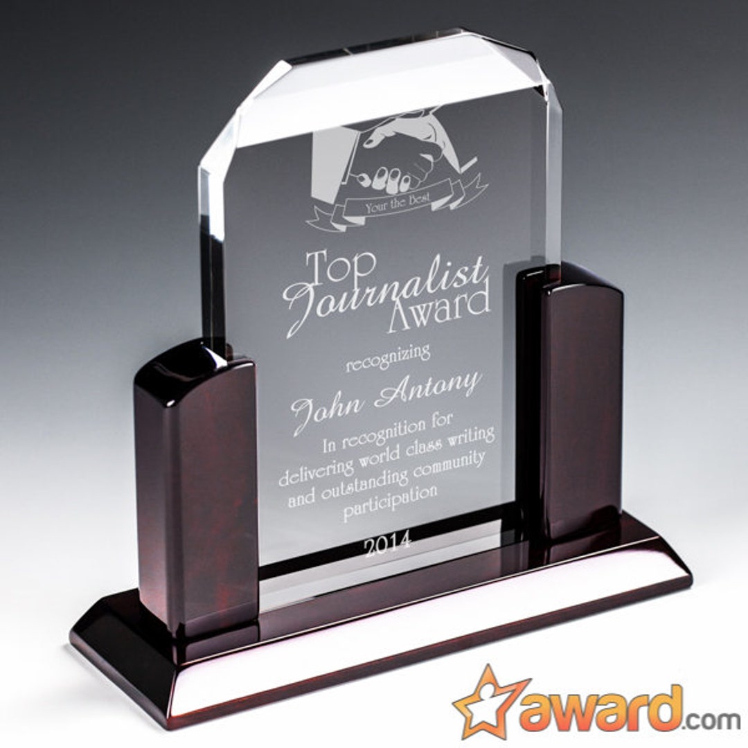 Personalized Tapered Rectangle Award Plaque, Custom Award, Employee ...