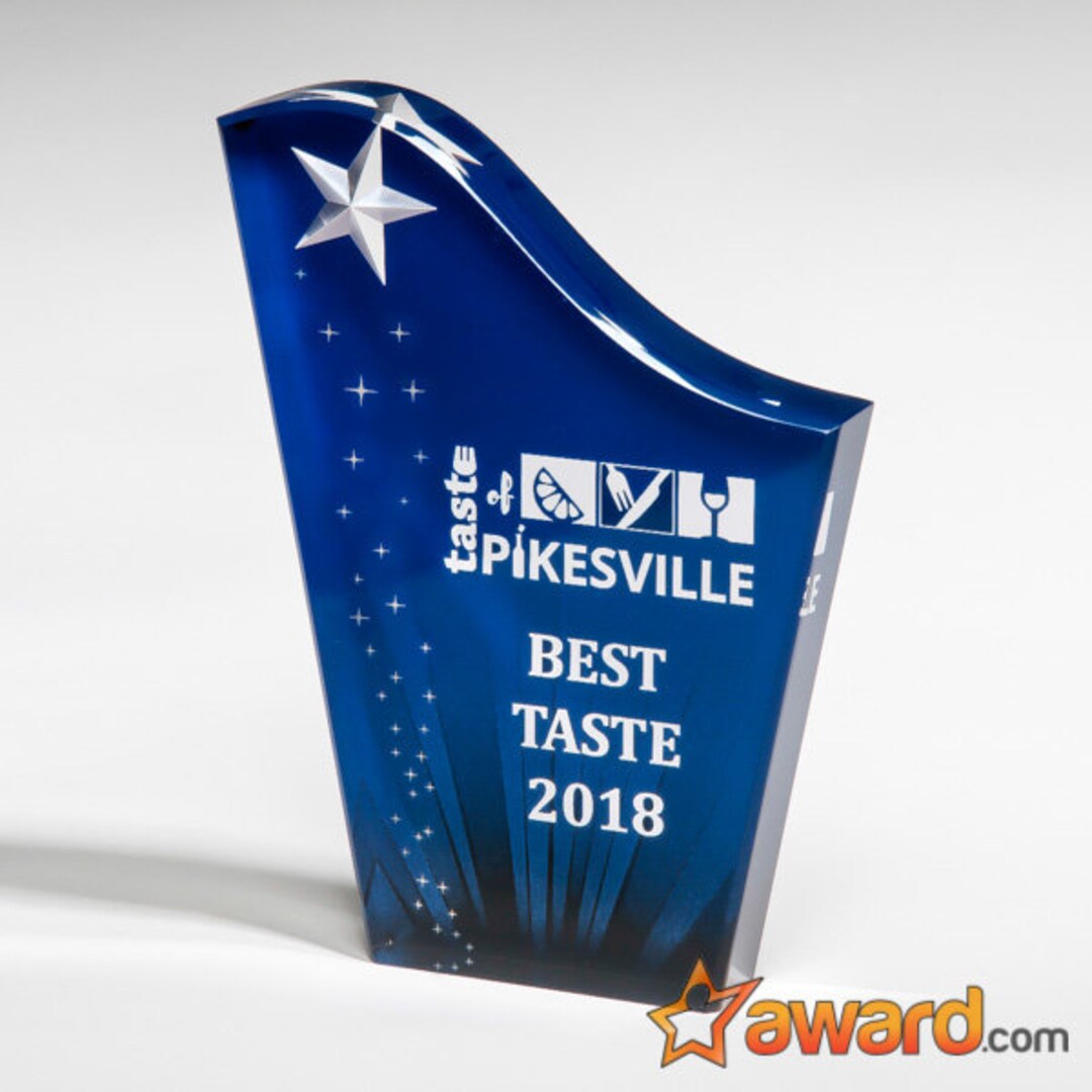 Custom Freestanding Shooting Star Award Plaque, Custom Award, Employee ...