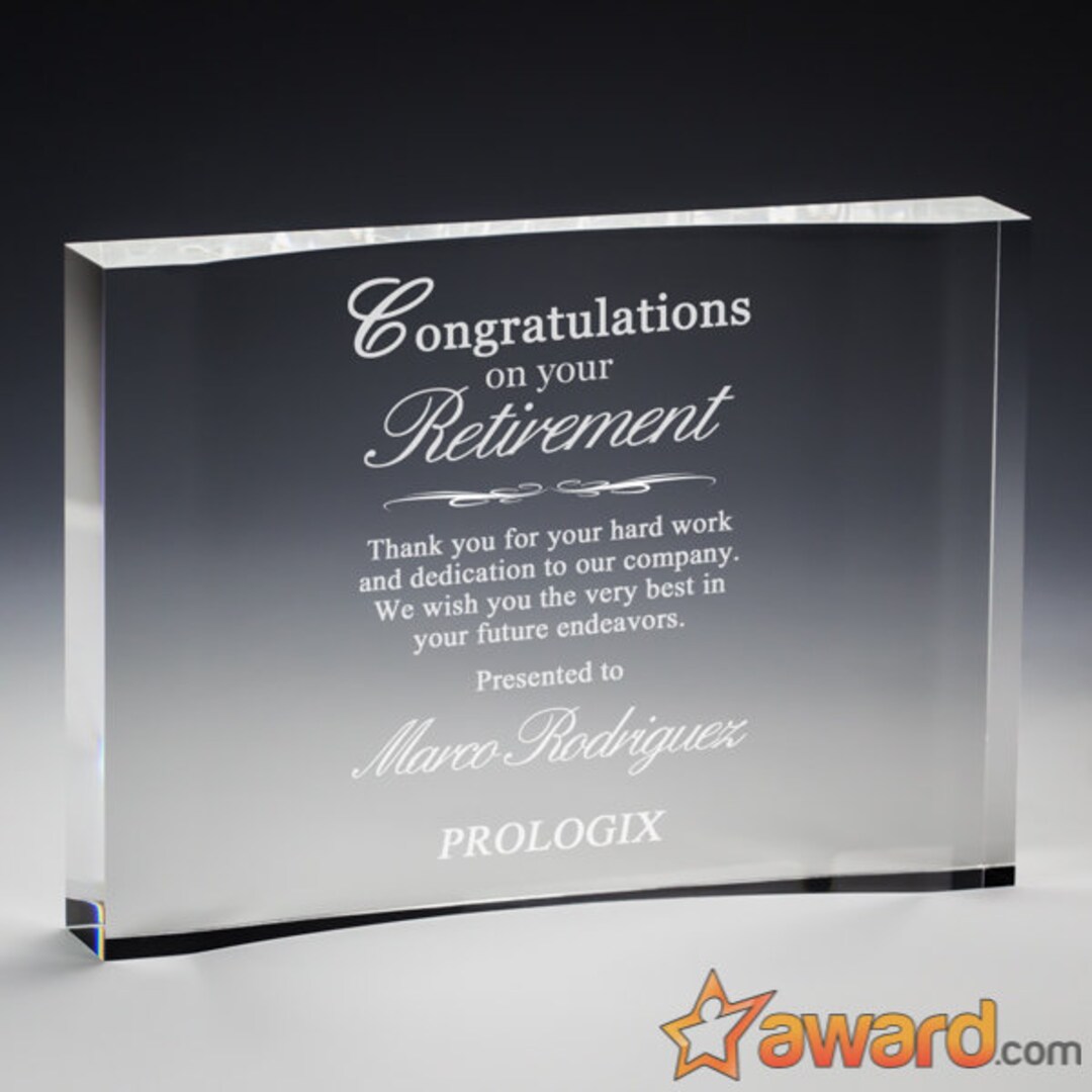 Custom Crest Award Plaque, Custom Award, Employee Recognition ...