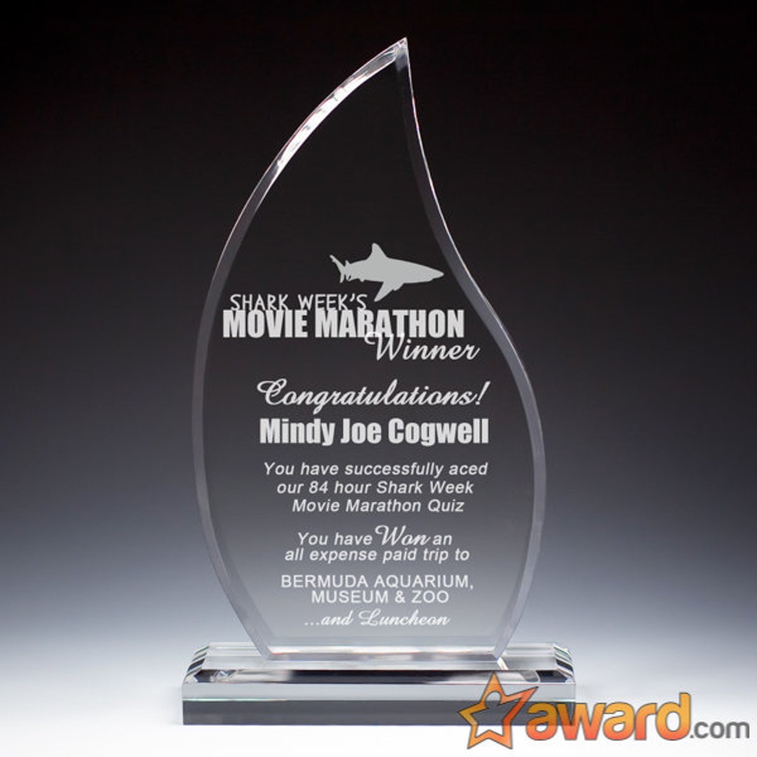 Personalized Clear Flame Award Plaque, Custom Award, Employee ...