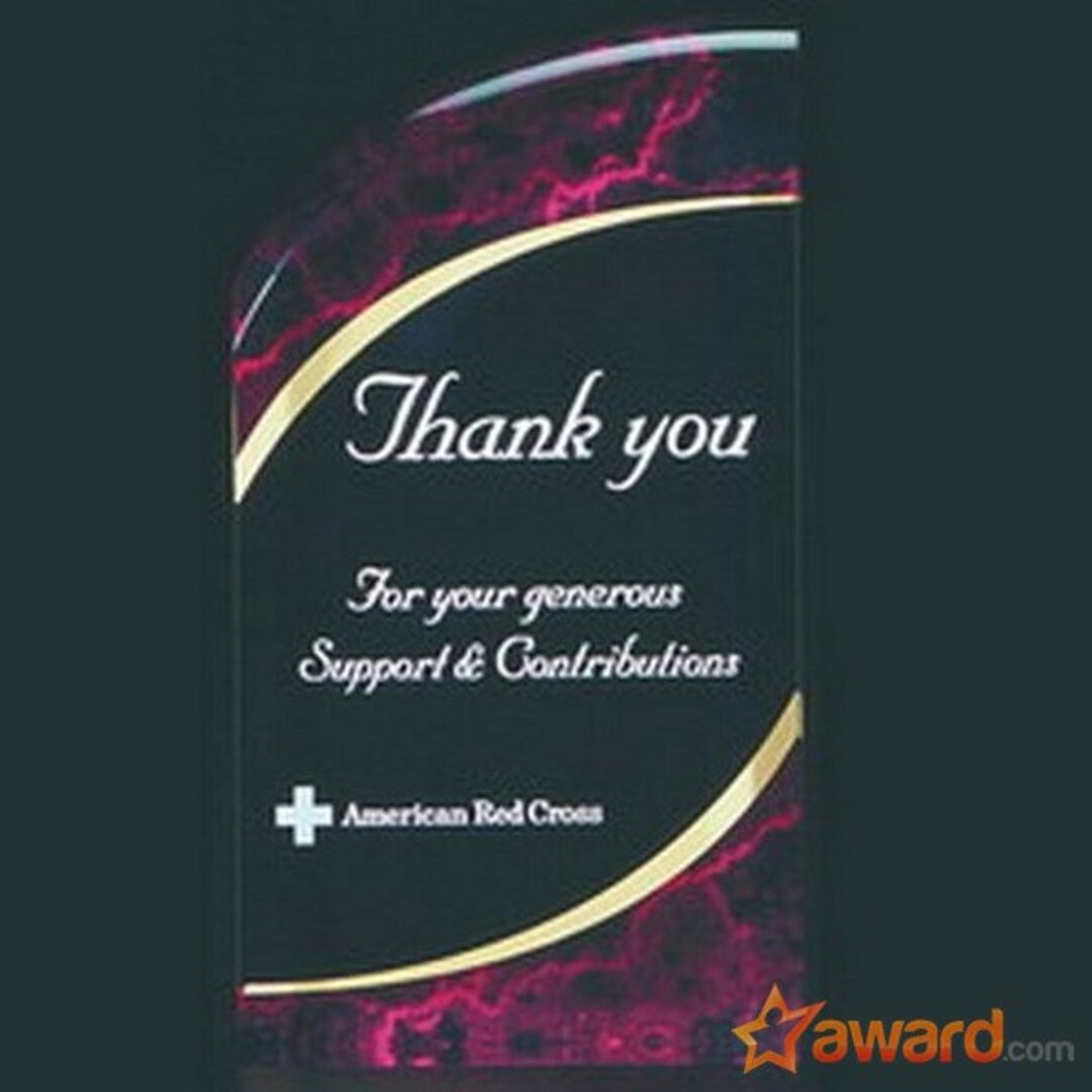 Personalized Red Arch Award, Custom Award, Employee Recognition ...