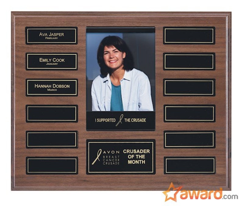 Photo Perpetual Plaque With 12 Nameplates, Custom Award, Employee ...