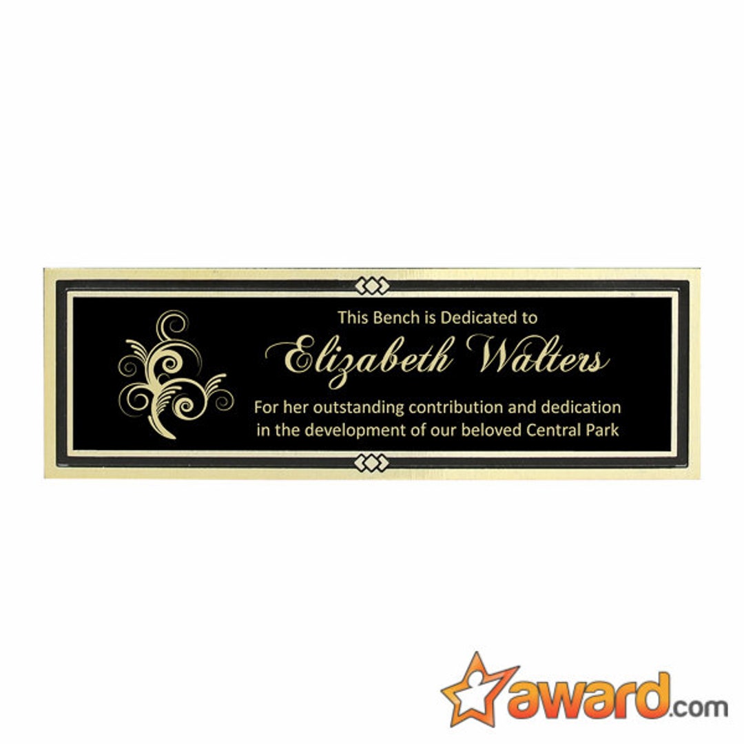 Personalized Indoor Cast Aluminum Plaque, Custom Award, Employee ...