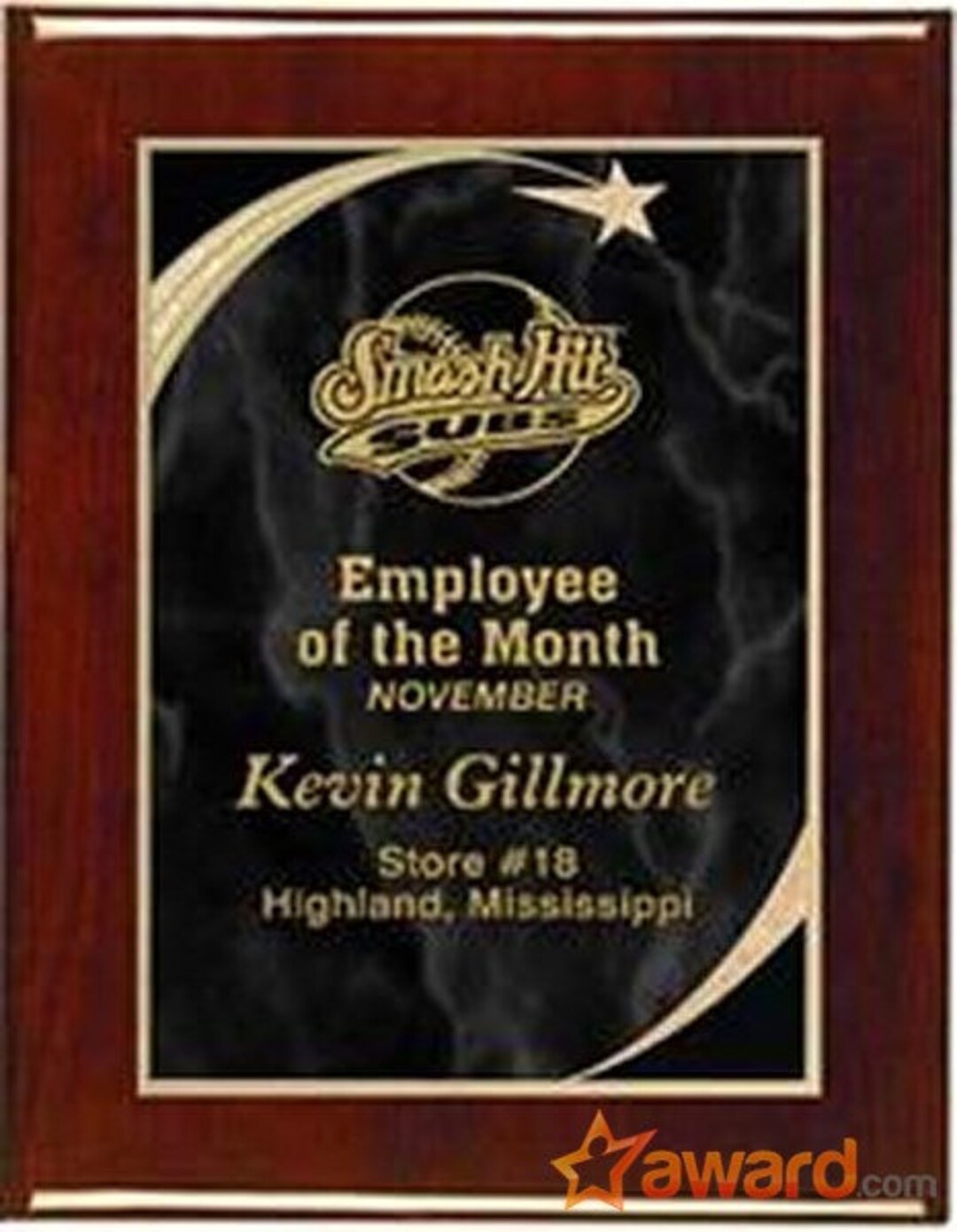 Personalized Rose Piano Award Wood Plaque, Custom Award, Employee ...