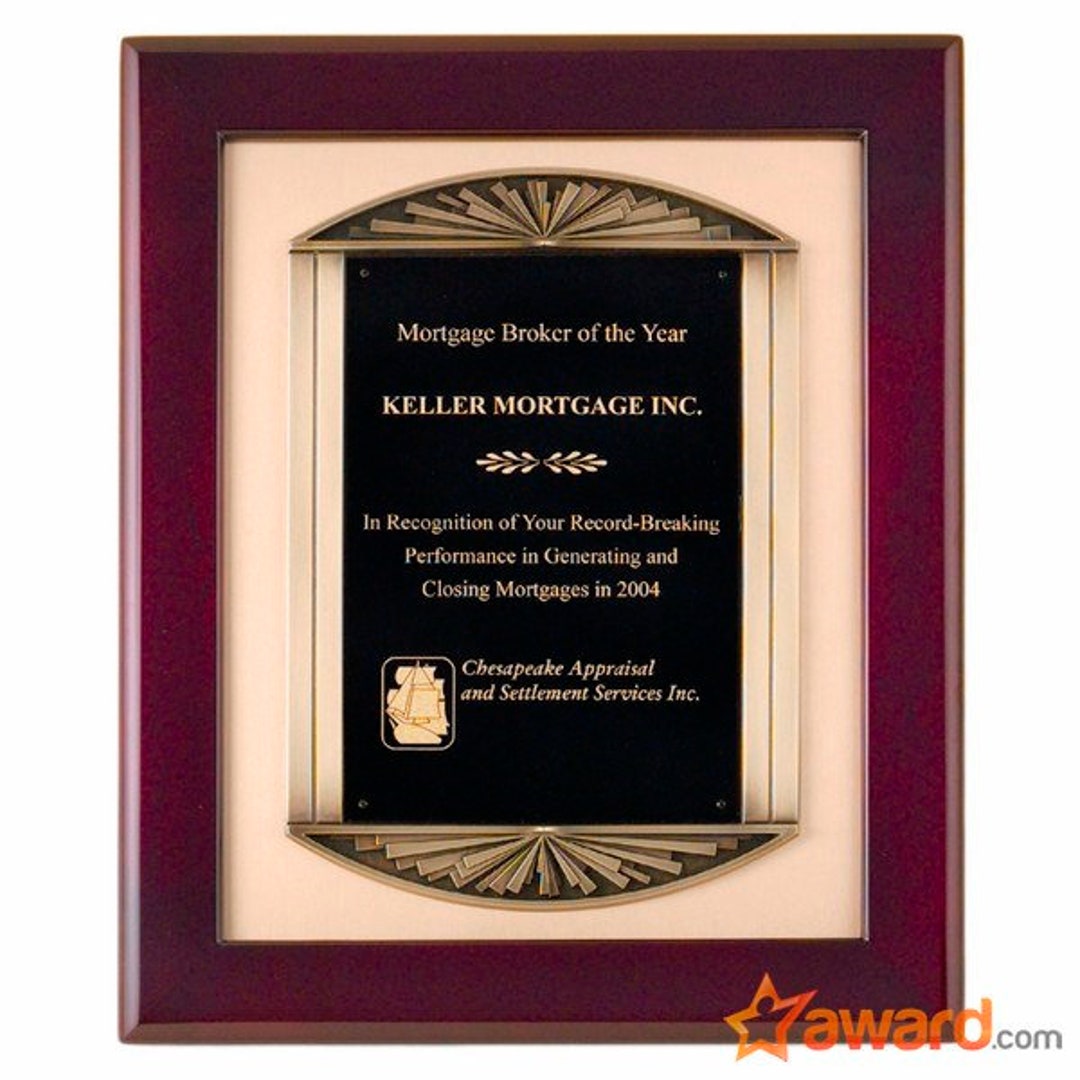 Custom Piano Finished Award Plaque, Custom Award, Employee Recognition ...