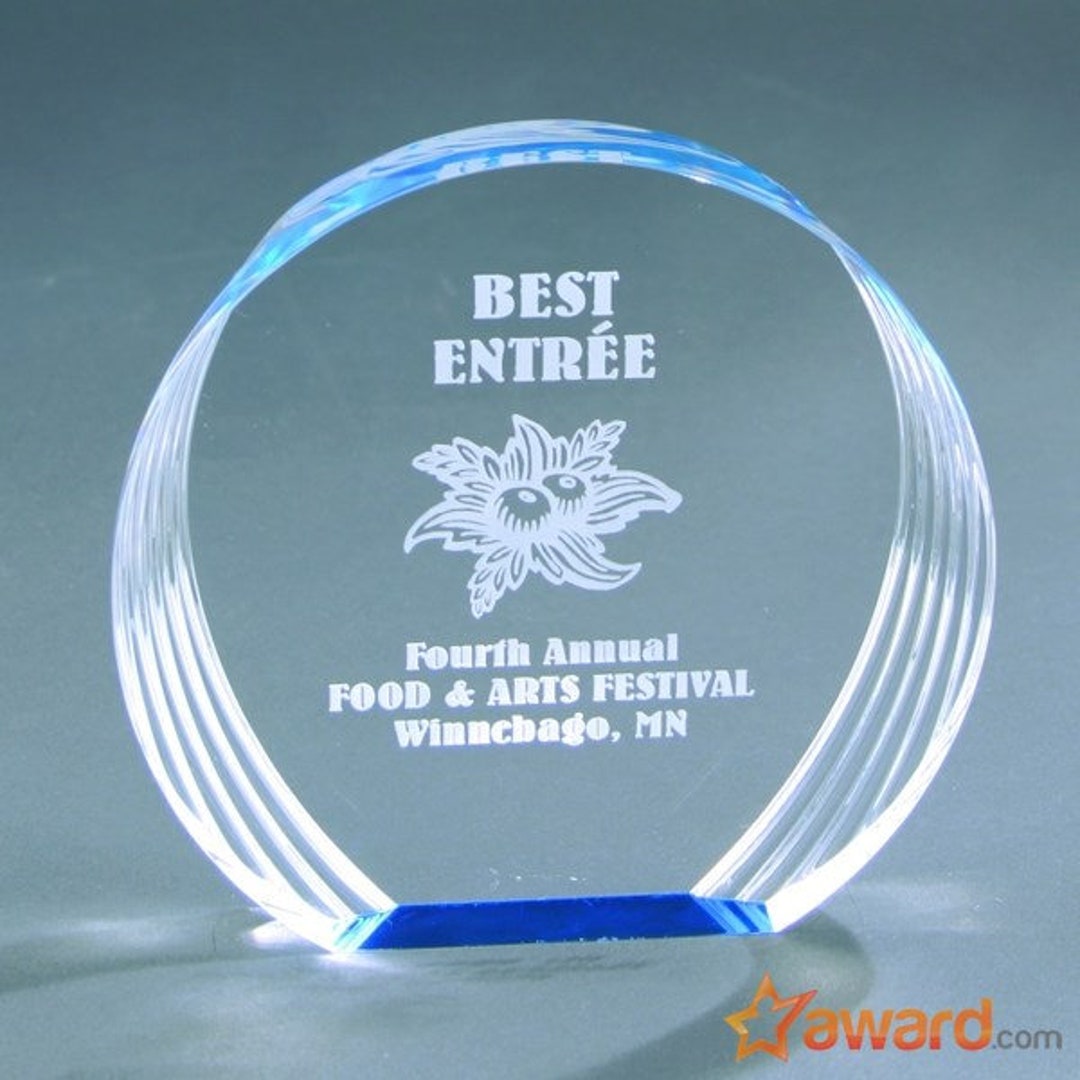 Custom Blue Shell Award, Custom Award Plaque, Employee Recognition ...