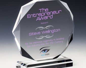 Engraved Acrylic Diamond Award With Full Color, Custom Award, Employee ...