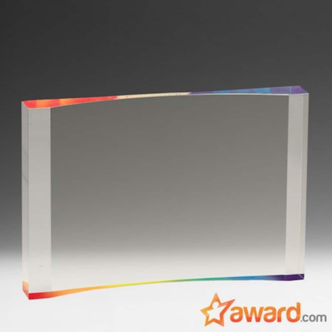 Custom Rainbow Crest Award Plaque, Custom Award, Employee Recognition ...