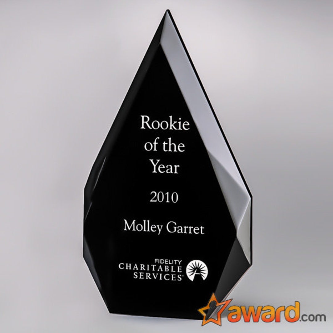 Custom Black Flame Series Award Plaque, Custom Award, Employee ...