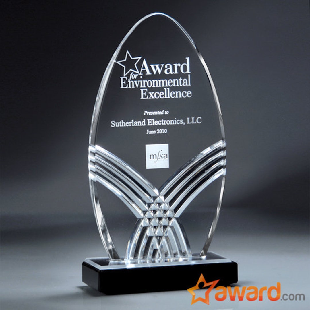 Personalized Oval Acrylic Award, Custom Award, Employee Recognition ...