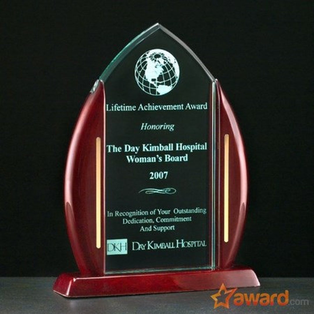 Personalized Acrylic Flame Award Plaque, Custom Award, Employee ...
