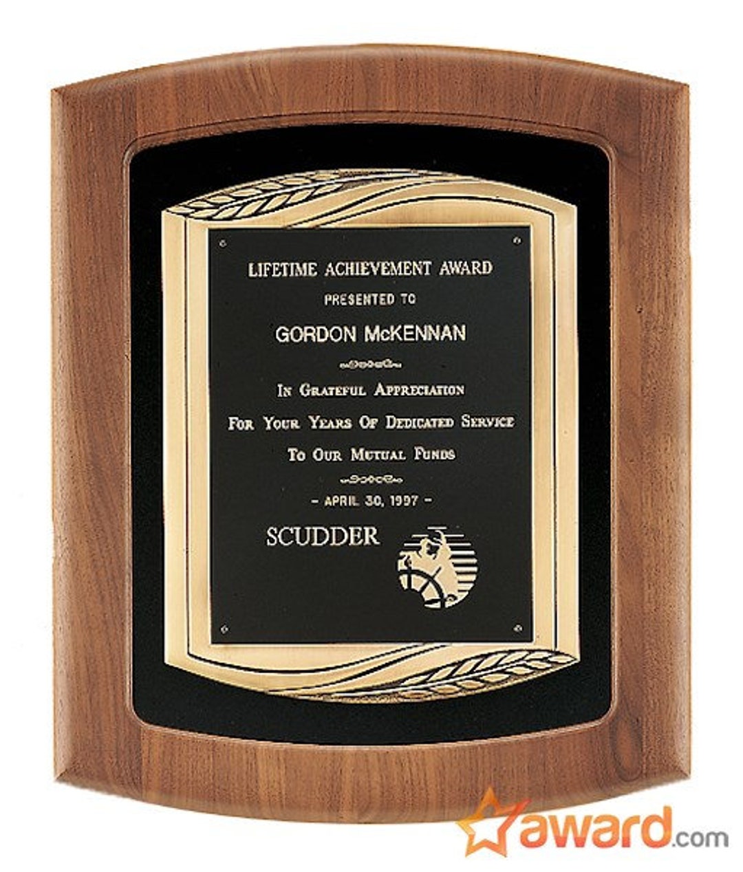 Custom Antique Bronze Frame Plaque, Custom Award, Employee Recognition ...