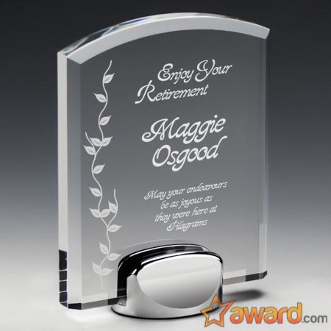 Engraved Arched Rectangle Award Plaque, Custom Award, Employee ...